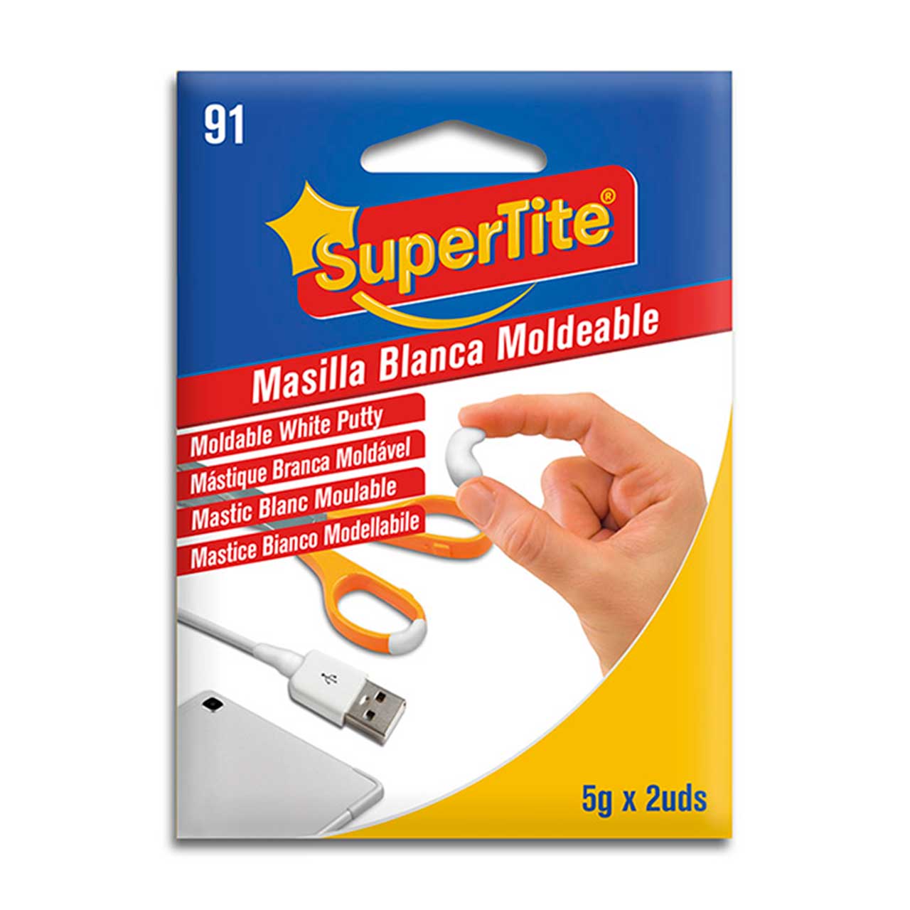 Masilla blanca moldeable 5g X 2uds Supertite - Teteras de Barro ...